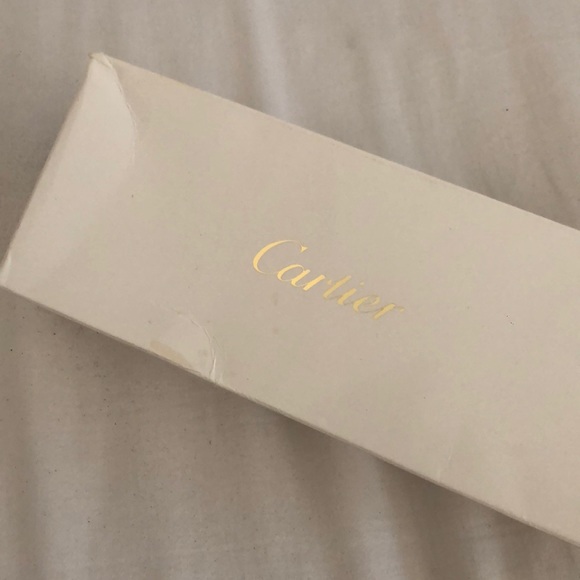 Cartier | Accessories | Cartier Gift Box White With Gold Lettering ...